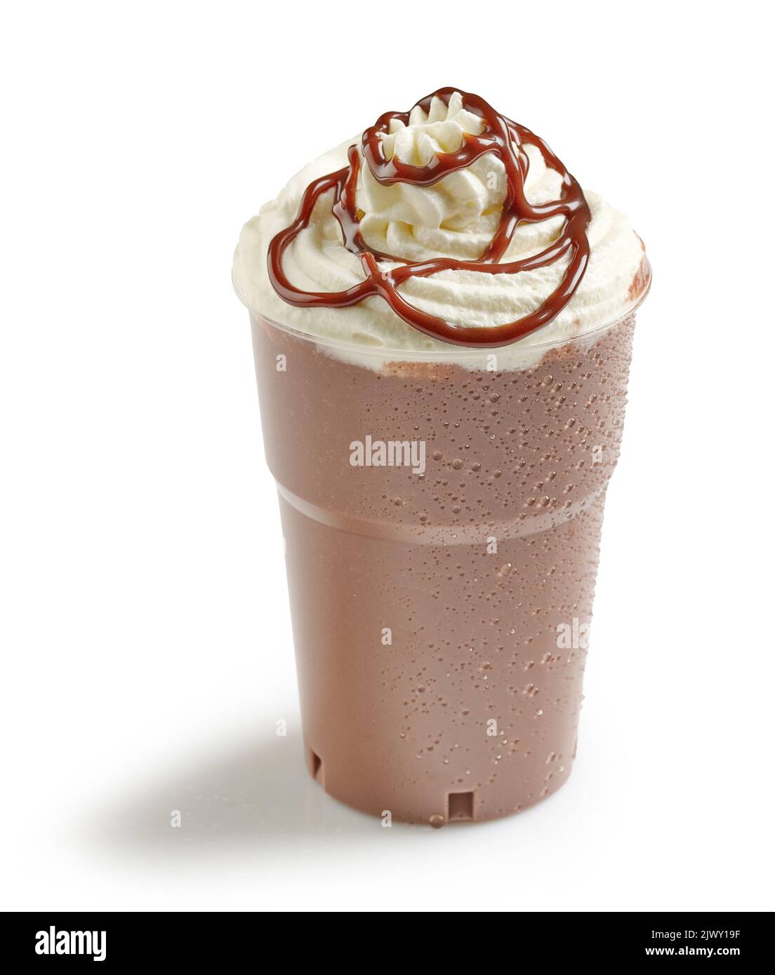 brown chocolate milkshake decorated with whipped cream and chocolate ...