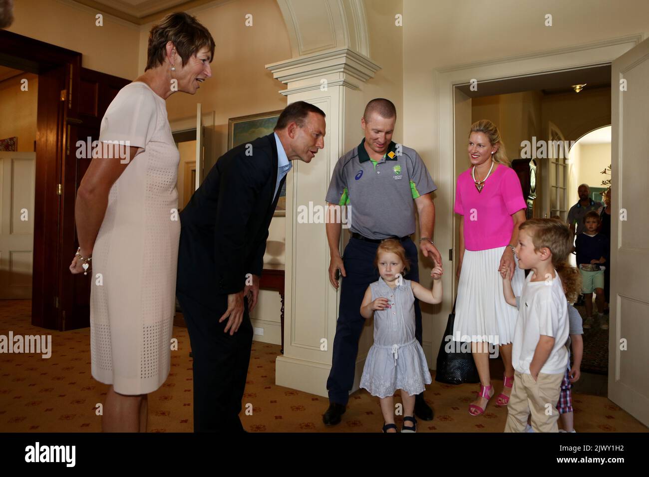 Australian vice captain Brad Haddin and family with the Australian ...