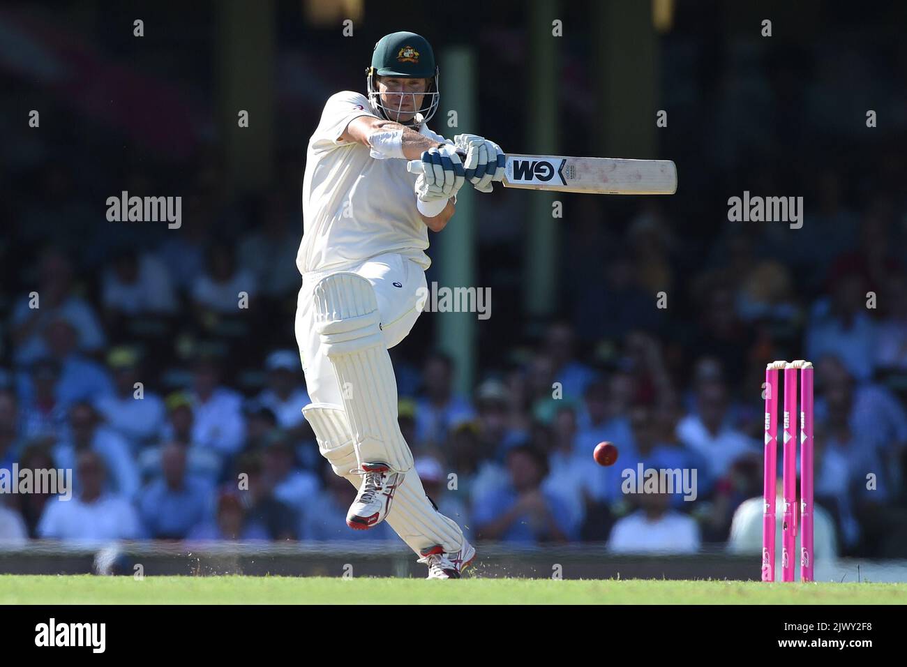 Australia's Shane Watson plays a shot on day 1 of the fourth Test ...