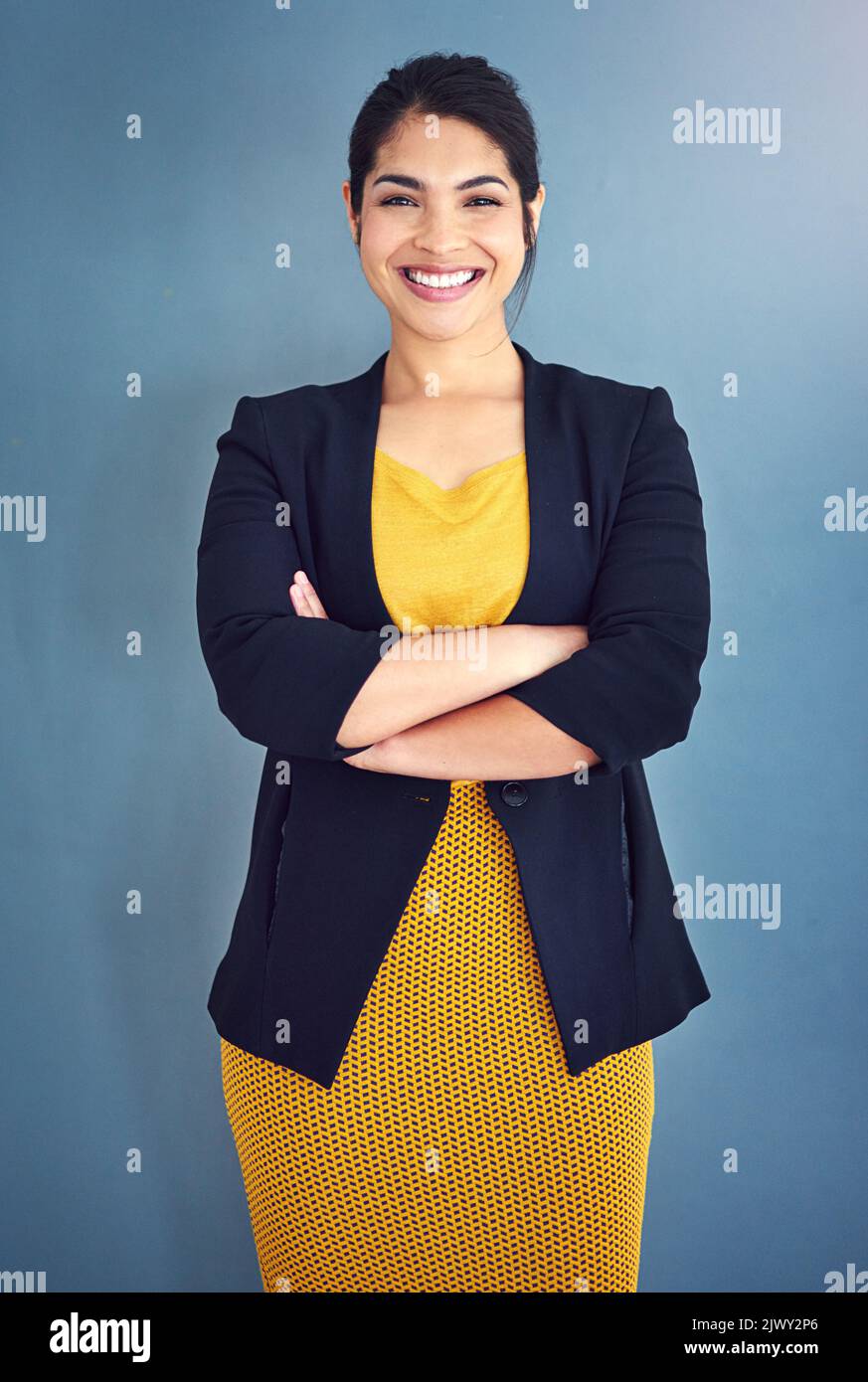 Confidence is the key to success. Studio portrait of an attractive ...