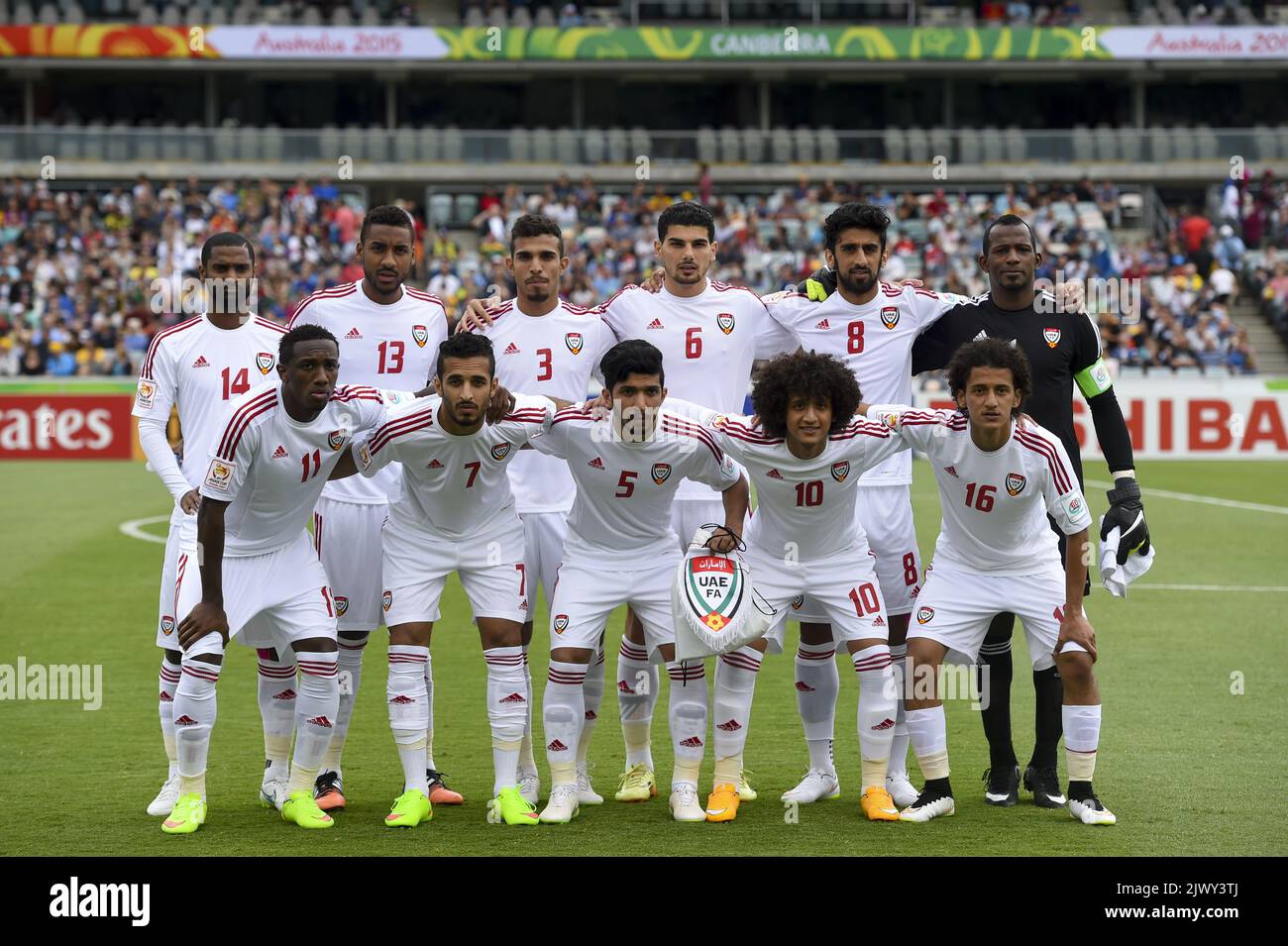 The team of the United Arab Emirates poses for a photograph ahead of ...