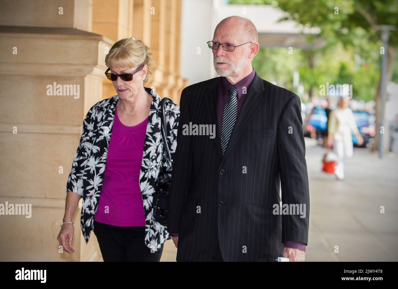 SA police officer Norman Hoy arrives at the Adelaide district court ...