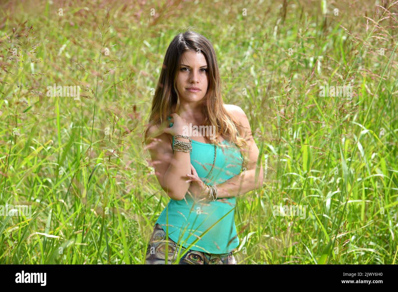 Country music artist Jasmine Rae poses for a photograph during the 43rd ...