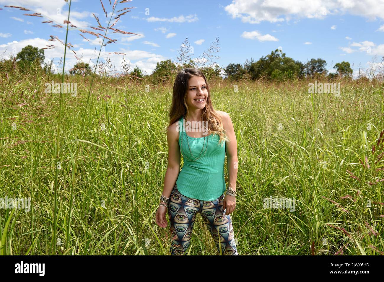Country music artist Jasmine Rae poses for a photograph during the 43rd ...