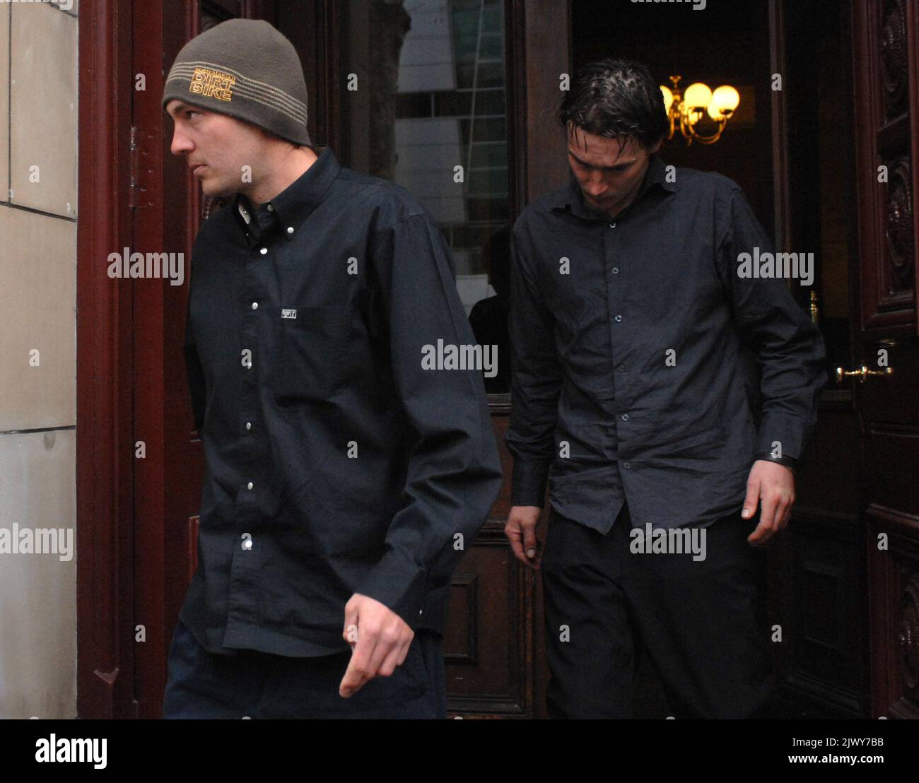 Shane Atkinson (left) and Tony McClelland leave the Supreme Court in ...