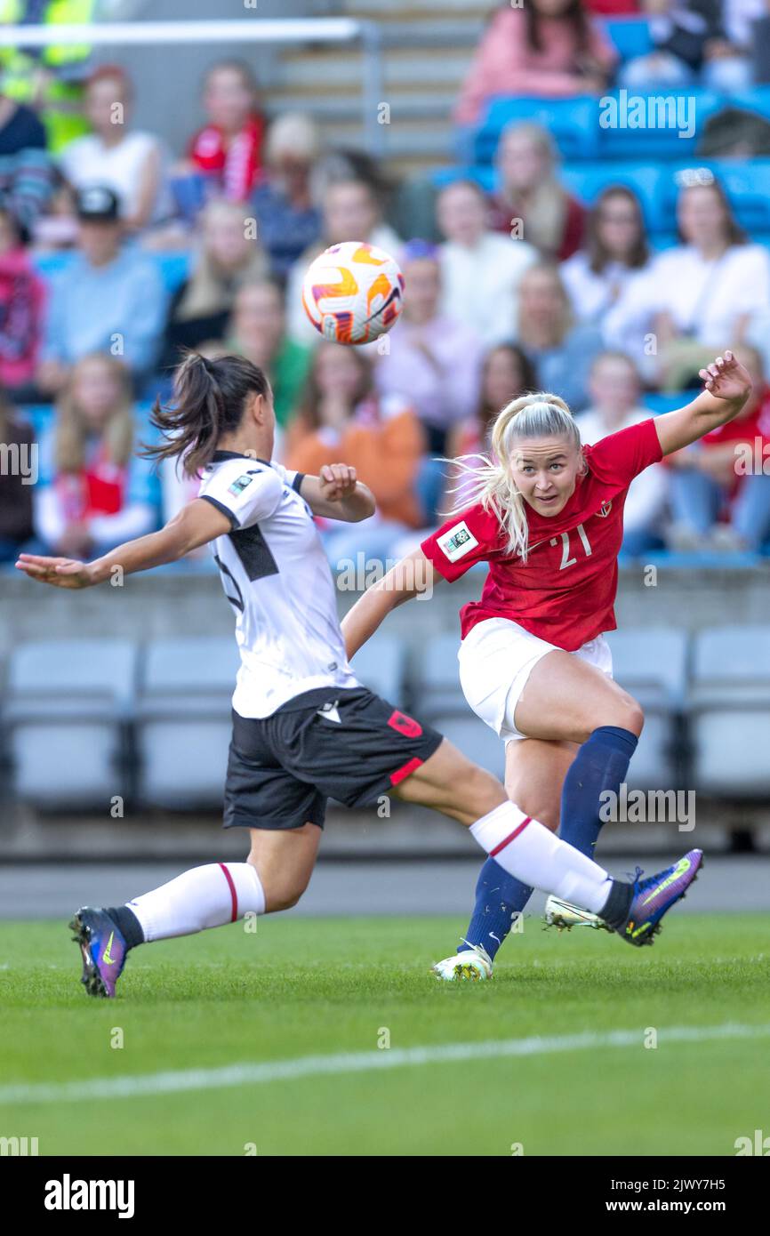 Oslo, Norway 06 September 2022, Anna Josendal of Norway manoeuvres the ...