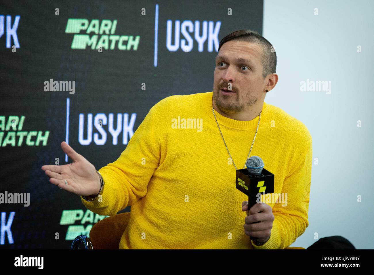 Kyiv, Ukraine. 2nd Sep, 2022. Ukraine's unified world heavyweight boxing champion Oleksandr Usyk ...