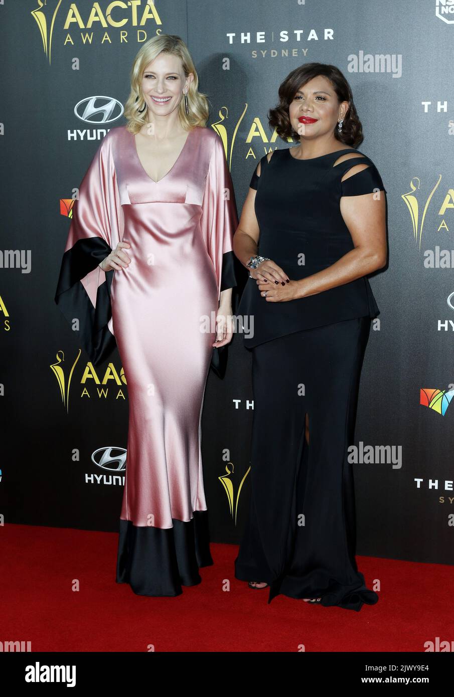 Cate Blanchett and Deborah Mailman on the red carpet at the 2015 AFI ...