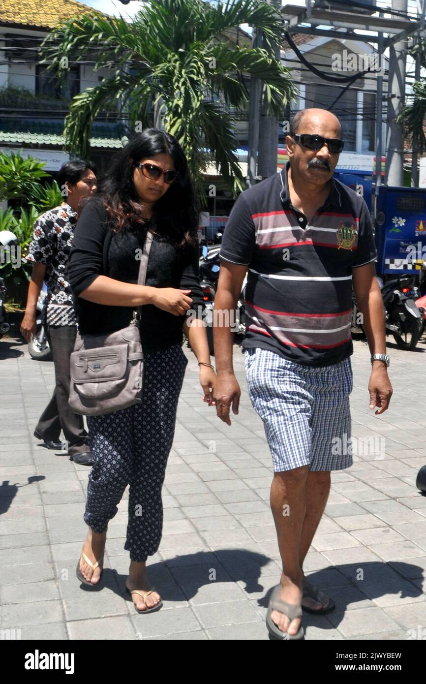 Brintha Sukumaran, the sister of Bali Nine drug trafficker Myuran Sukumaran, arrives at ...