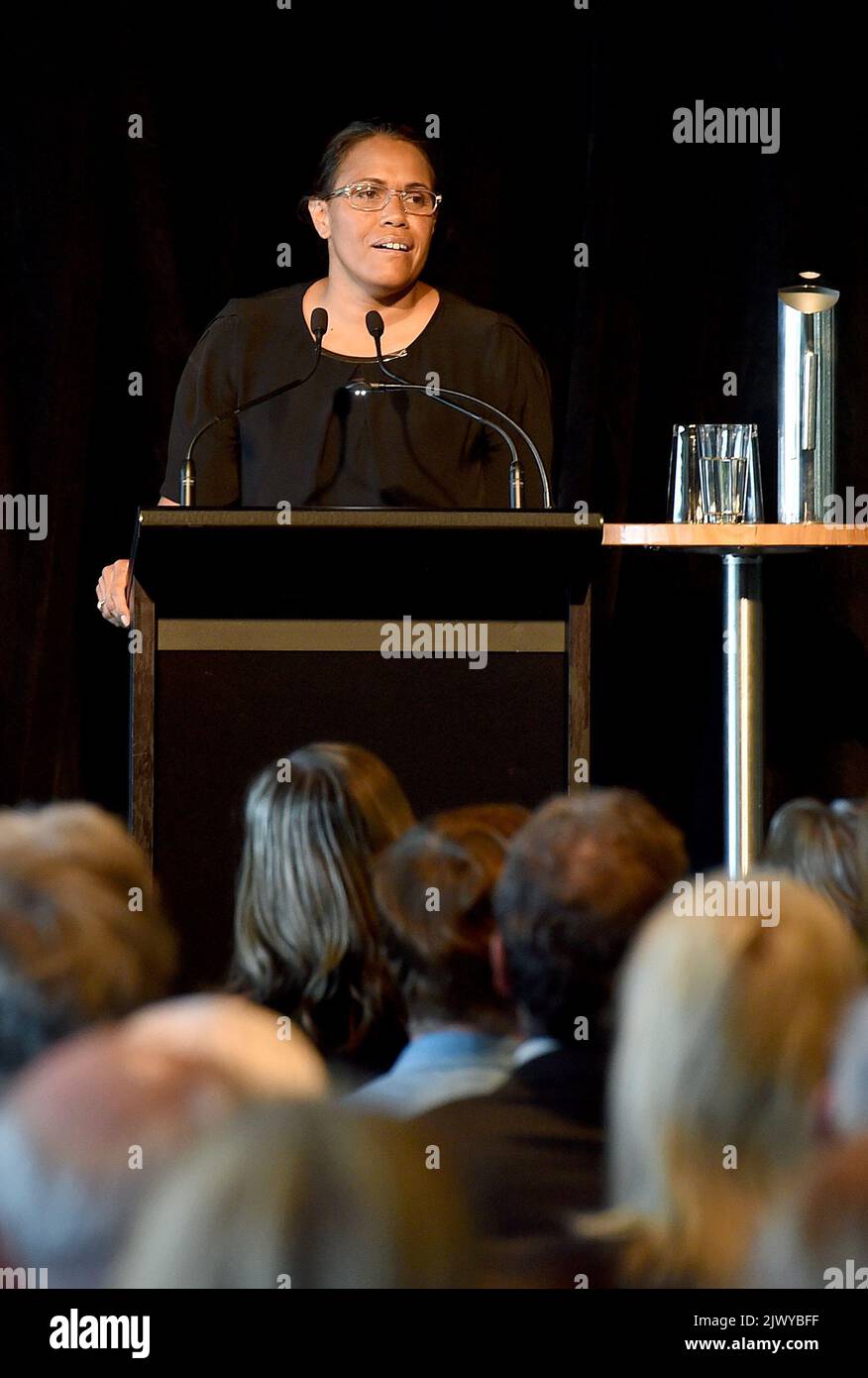 Cathy Freeman speaks to friends and family as they attend a memorial to ...