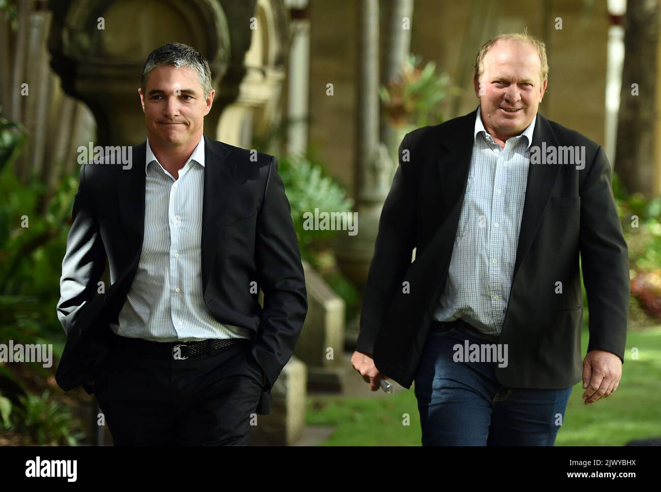 Katter Australia Party MPs Robbie Katter (left) and Shane Knuth leave a ...
