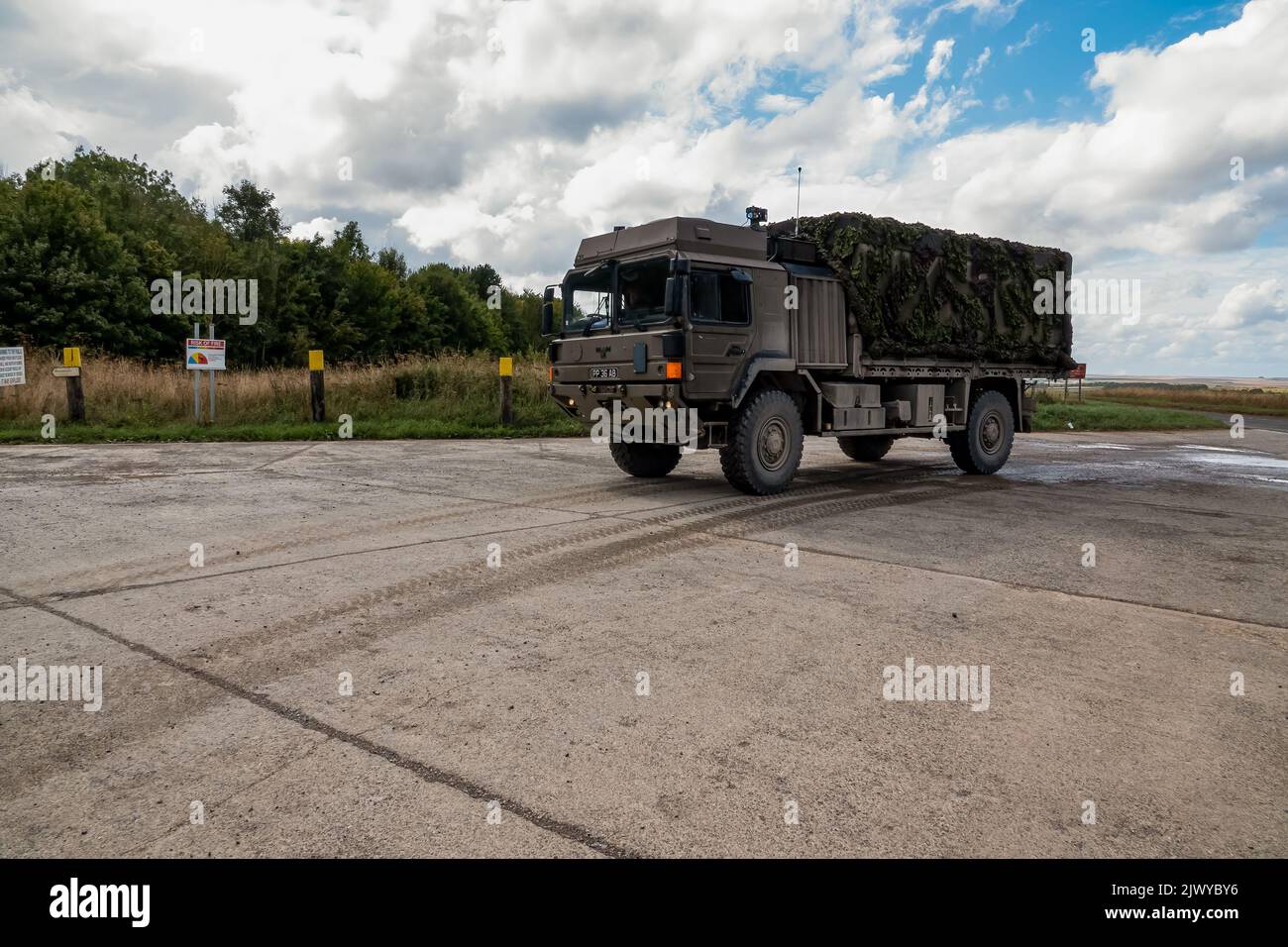 British army MAN SV 4x4 logistics lorry in action on a military ...