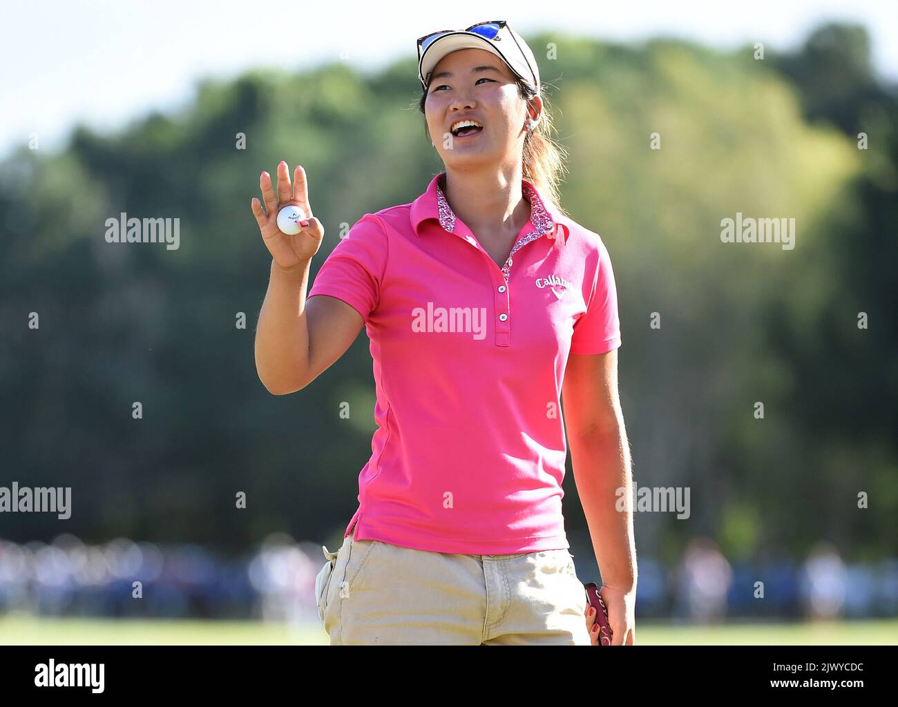 Australia's Su-Hyun Oh celebrates her win in the Australian Ladies ...