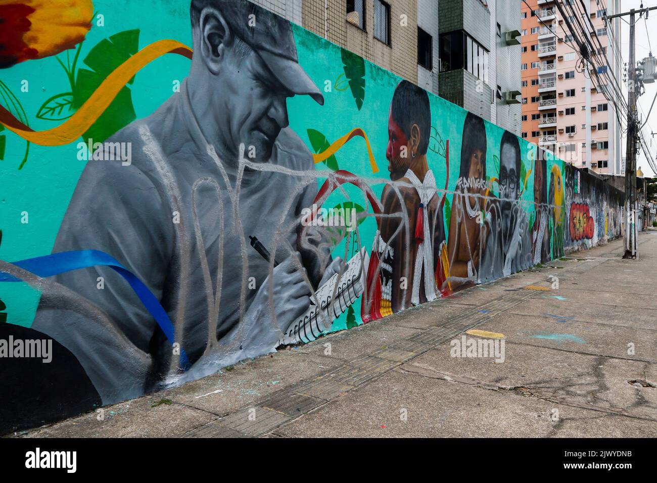 BELÉM, PA - 06.09.2022: MURAL EM HOMENAGEM A DOM E BRUNO EM BELÉM ...