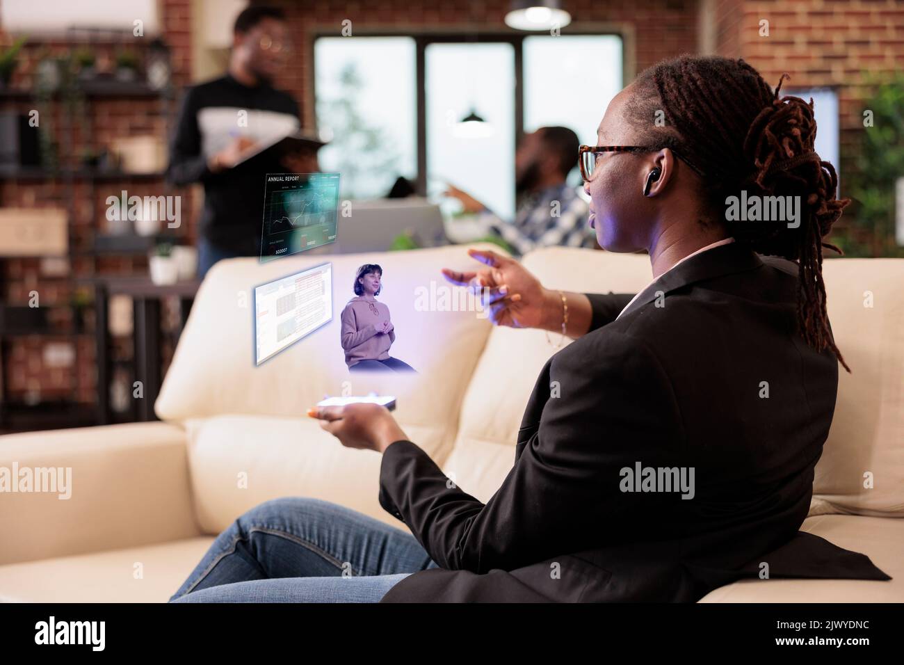 Holographic person hi-res stock photography and images - Alamy