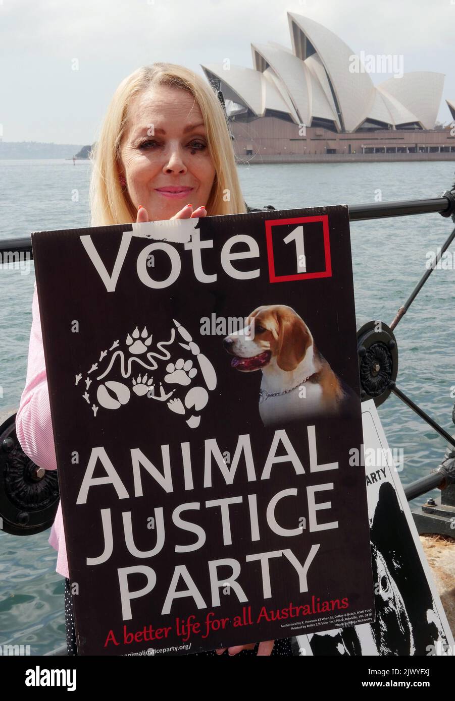Australian animal rights activist and former actress Lynda Stoner poses ...