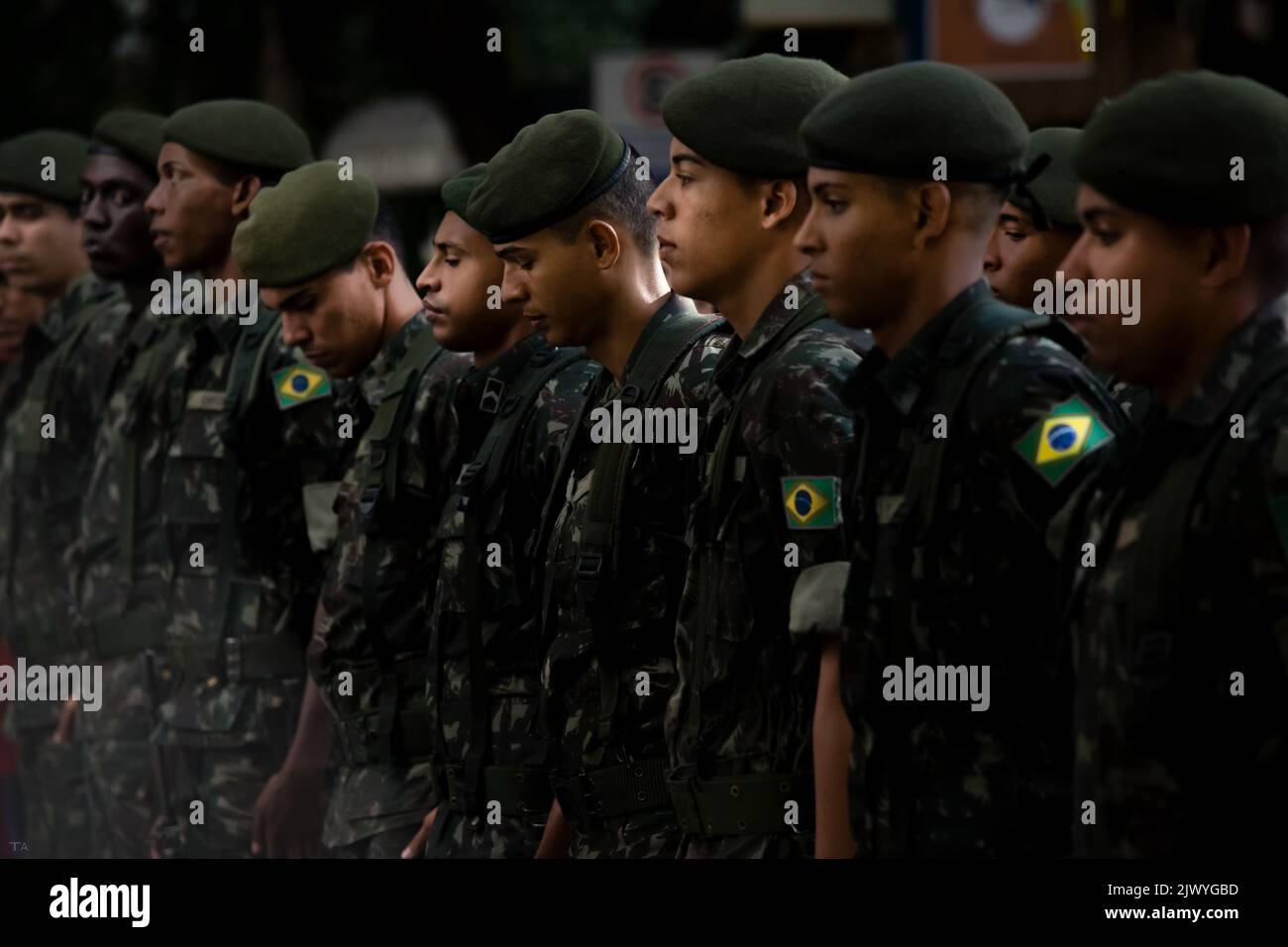 salvador, bahia, brazil - september 7, 2016: Brazilian Army soldiers ...