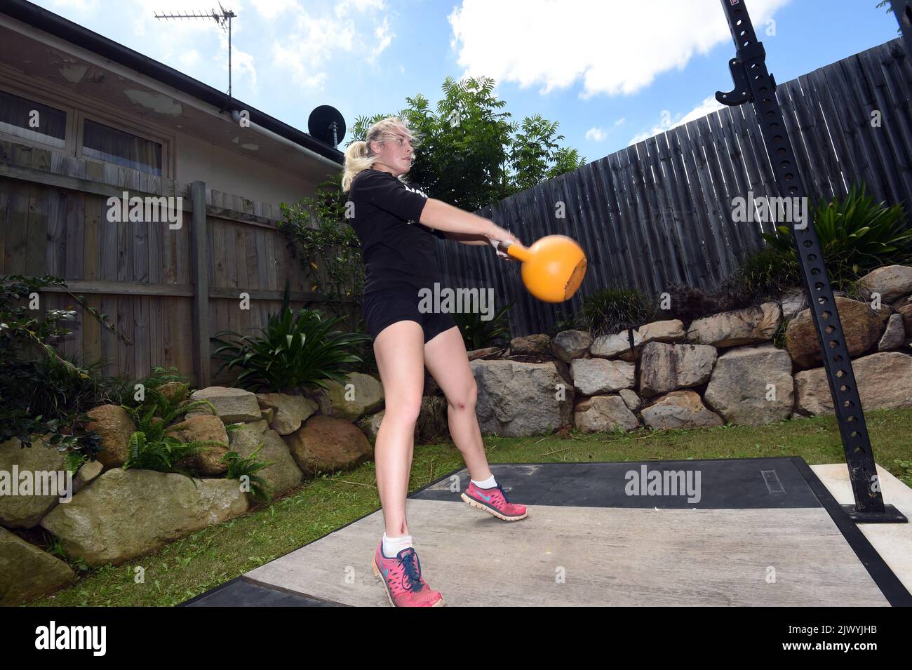 Alyssa Azar, 18, trains ahead of her climb of Mount Everest at the ...