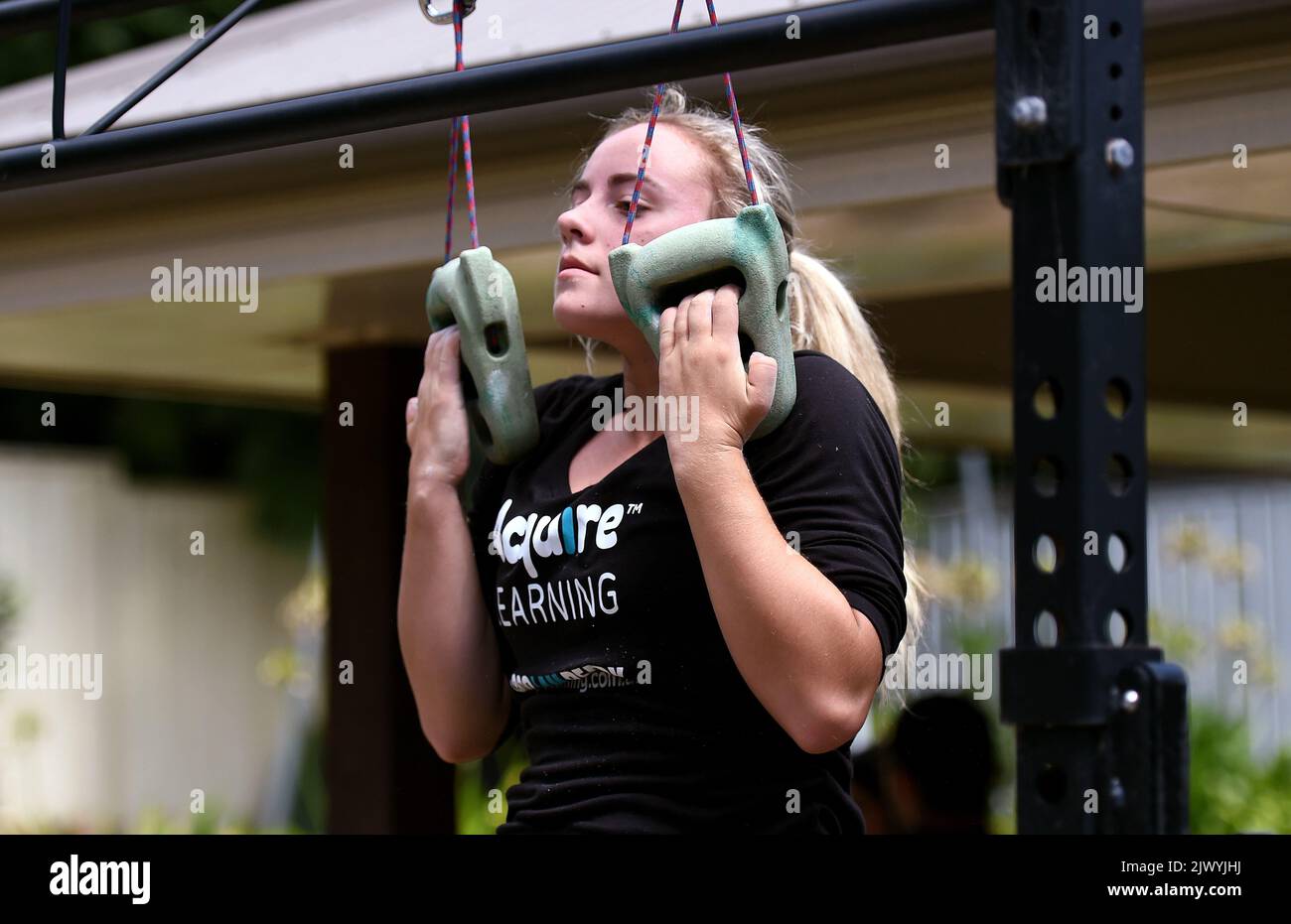 Alyssa Azar, 18, trains ahead of her climb of Mount Everest at the ...