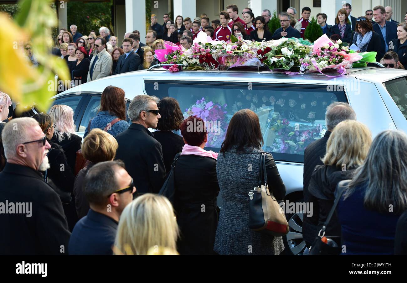 The funeral procession of 17-year-old Masa Vukotic leaves J.A Boyd ...
