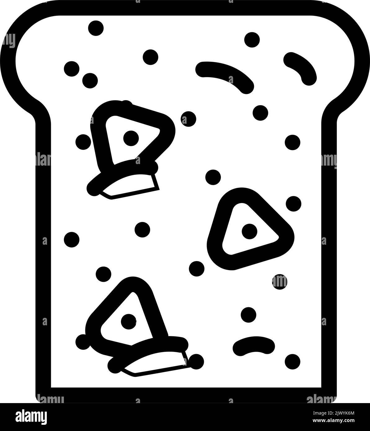 Garlic bread top view Stock Vector Images - Alamy