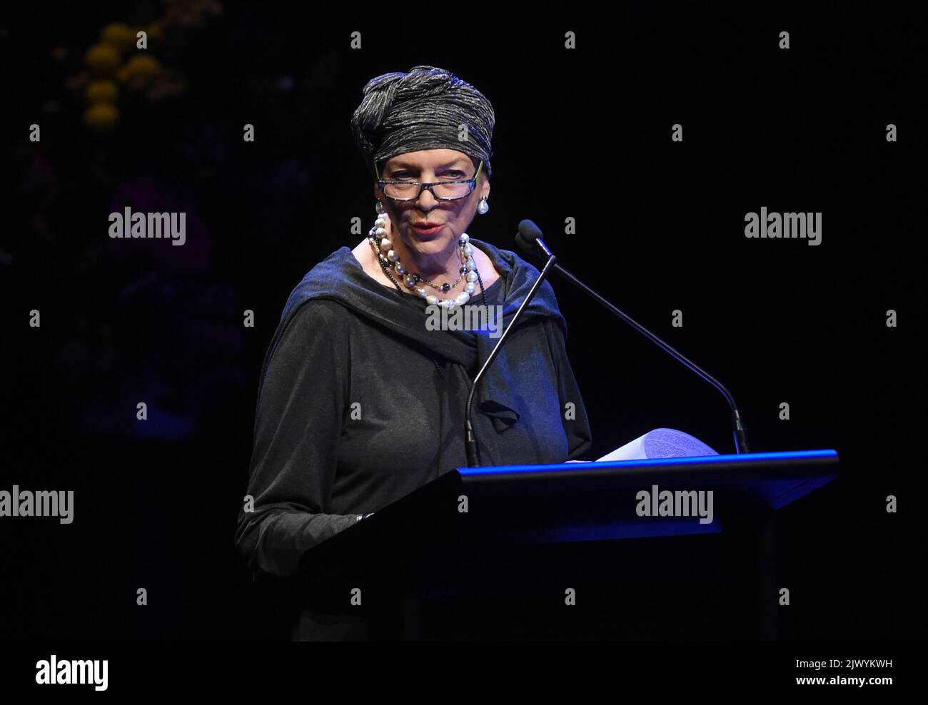 Television personality Maggie Tabberer speaks at the Stuart Wagstaff ...