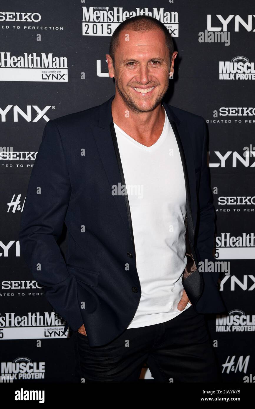 Television personality Larry Emdur arrives at the 2015 Men's Health Man ...