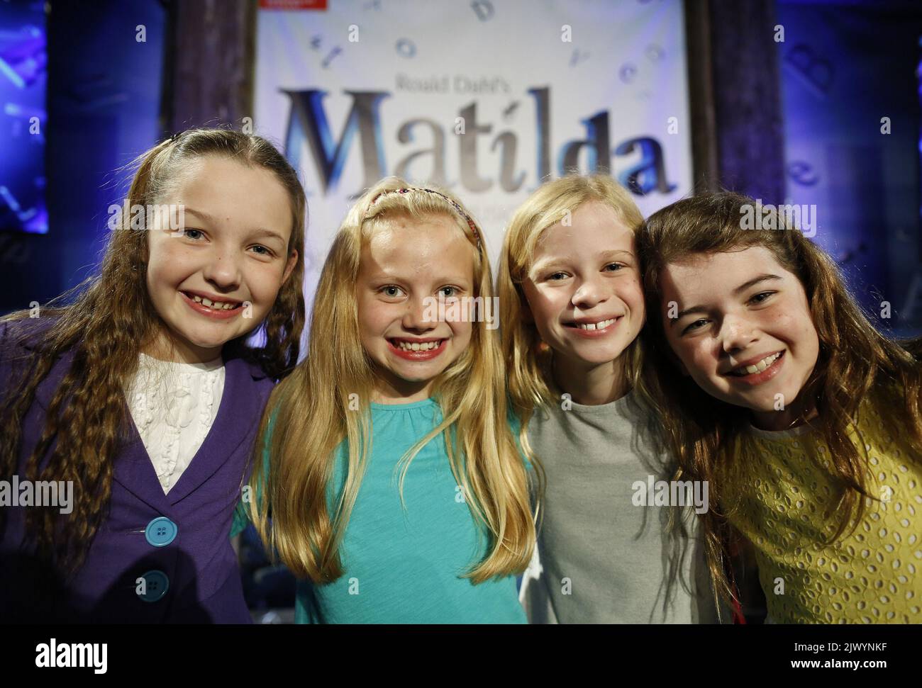Young actresses (L to R) Bella Thomas, Georgia Taplin, Sasha Rose and ...