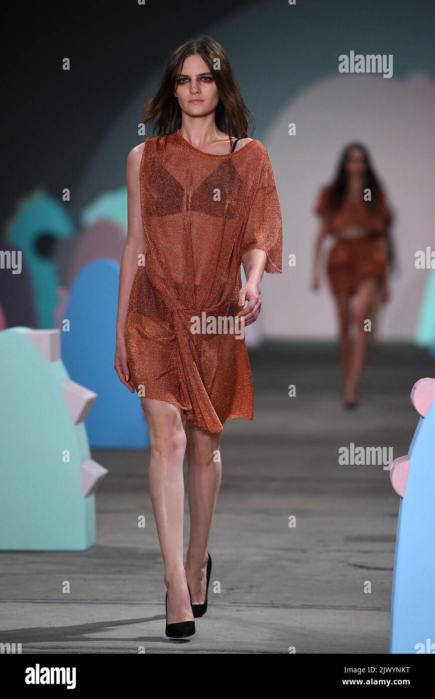 A model walks the runway during the Alice McCall show at Mercedes-Benz ...
