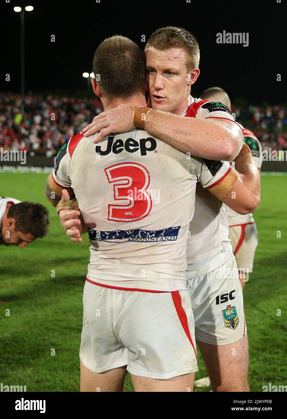 Ben Creagh and Euan Aitken of the St. George Illawarra Dragons ...