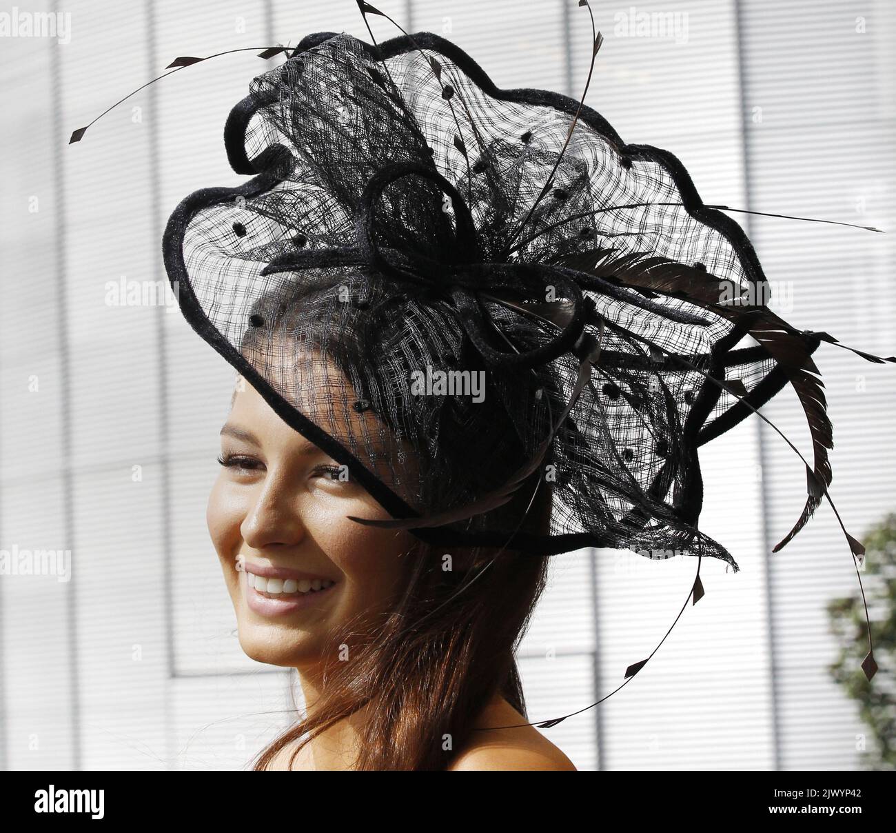 Tessa Chiodo poses for a photo during the Schweppes Stakes Day at ...