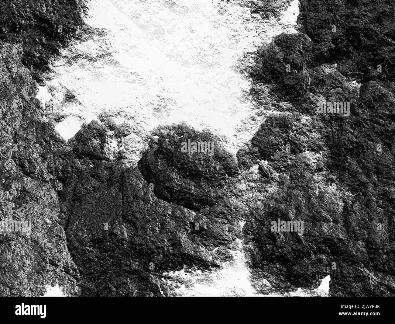 3D rendering, texture of rough black stones with snow Stock Photo - Alamy