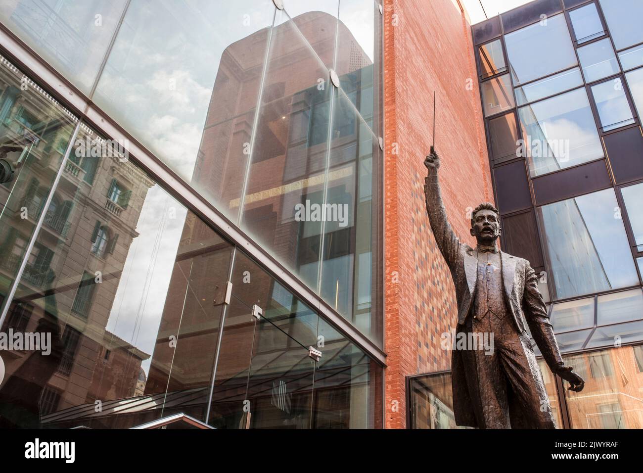 Barcelona, Spain - Dec 29th, 2019: Palace of Catalan Music. Sculpture ...