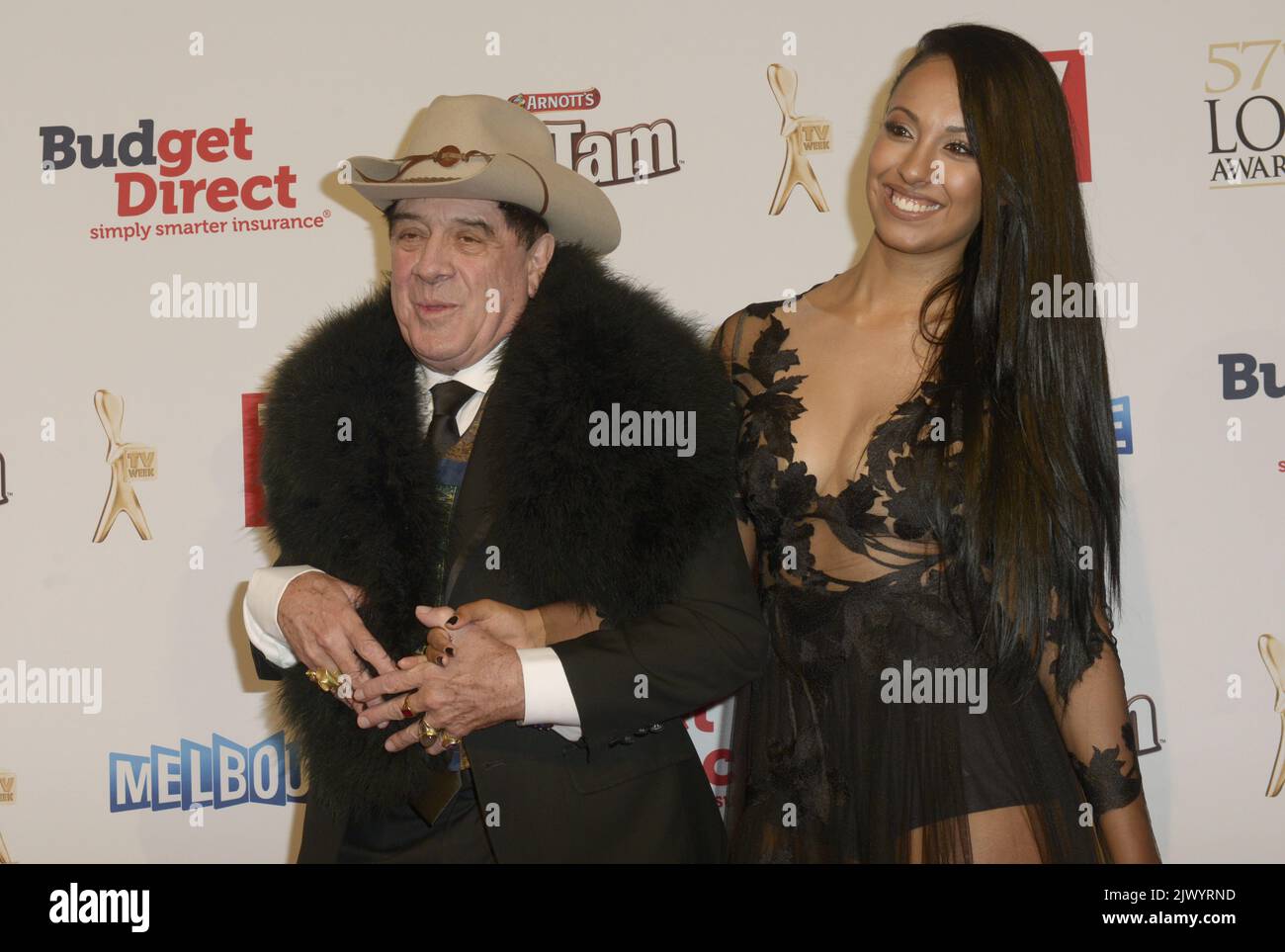 Molly Meldrum (left) arrives for the 57th TV WEEK Logie awards for the ...