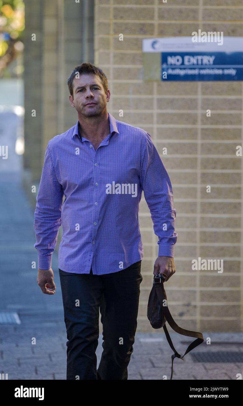 Former West Coast Eagles AFL player Ben Cousins arriving at the ...