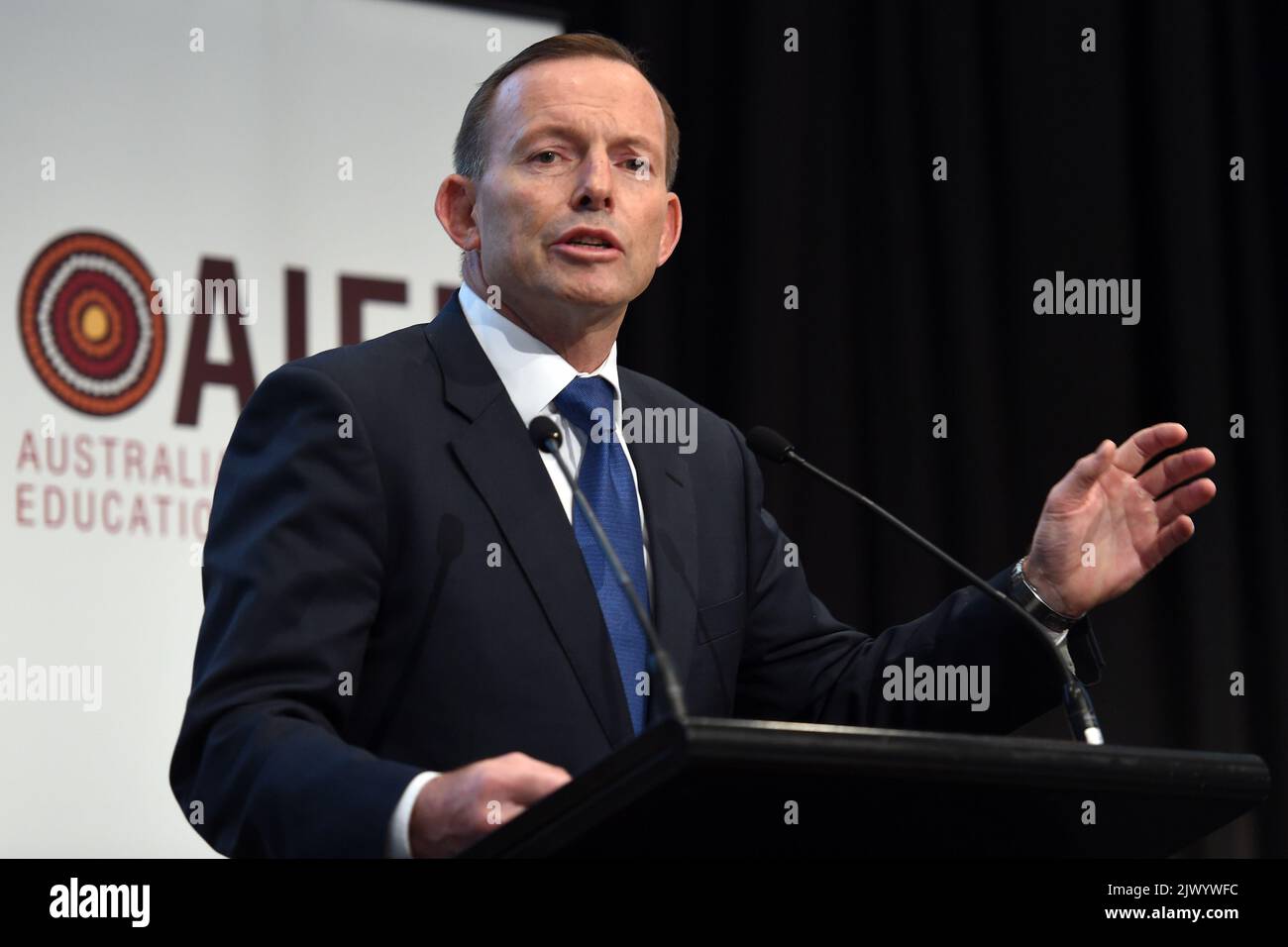 Australian Prime Minister Tony Abbott speaks at the Australian ...
