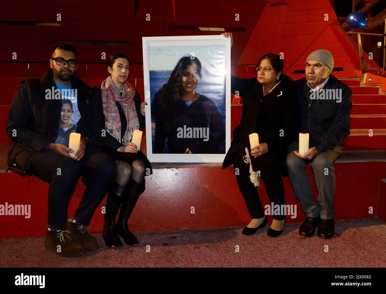 Domestic violence victim Nikita Chawla's family (left to right) brother ...