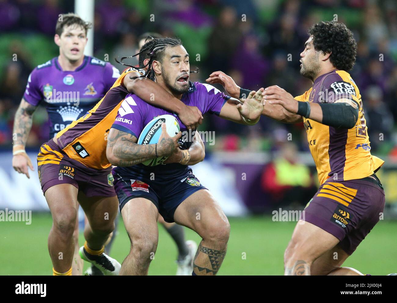 Mahe Fonua in the round 15 NRL game between the Melbourne Storm and the ...