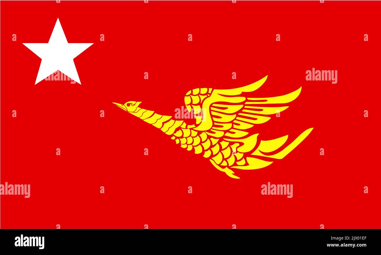 flag of Austroasiatic peoples Mon people. flag representing ethnic ...