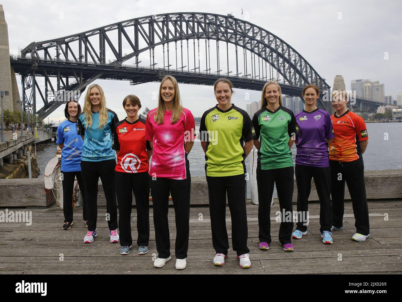 Cricketer Renee Farrell hits a ball during a photo oppurtunity after a ...