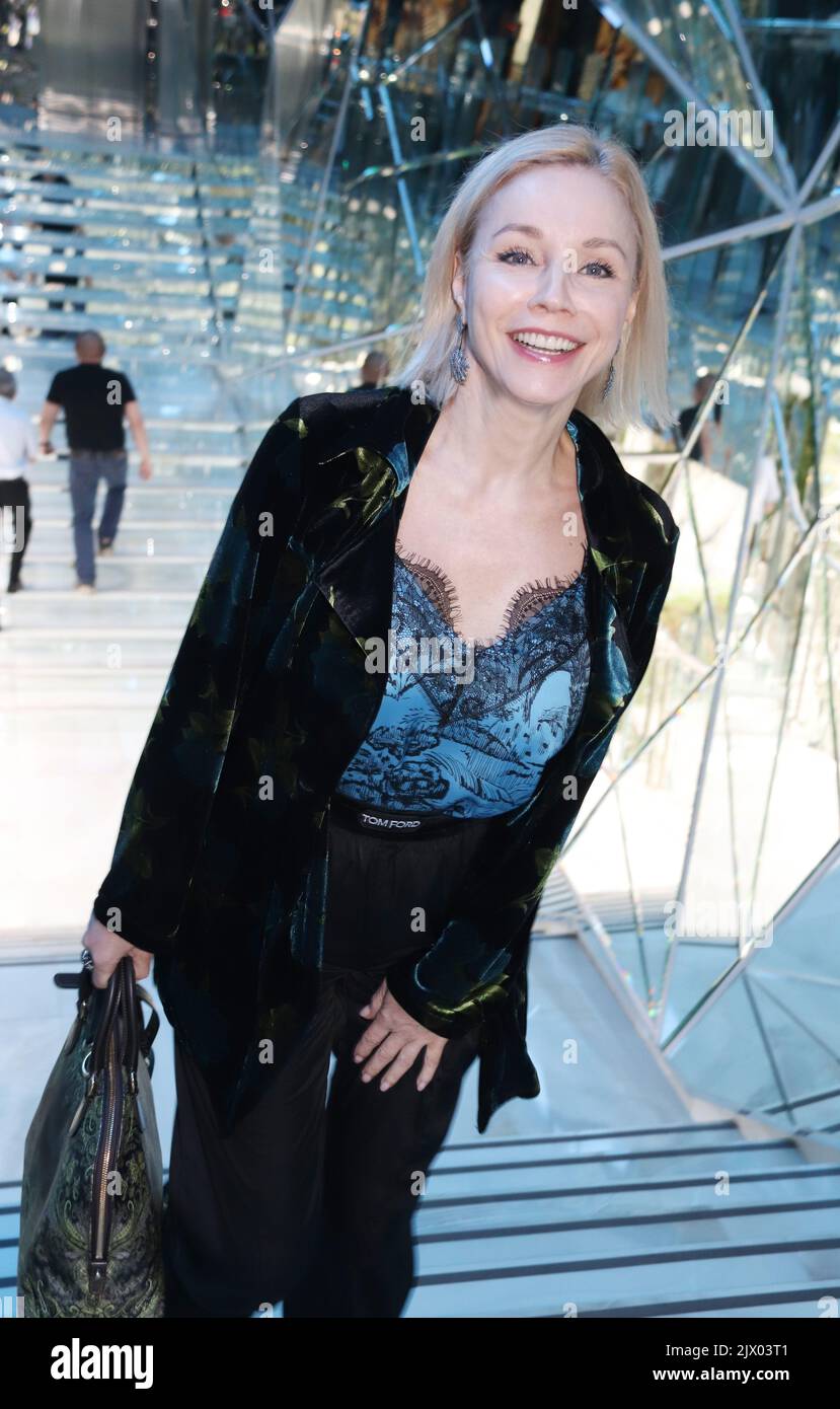 September 5, 2022. - Russia, Moscow. - Stage on Sukharevskaya. A meeting of the Oleg Tabakov ...