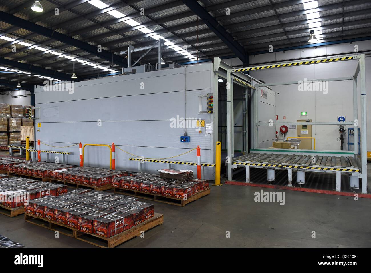 The pallet x-ray machine at the Border Protection Container Examination ...