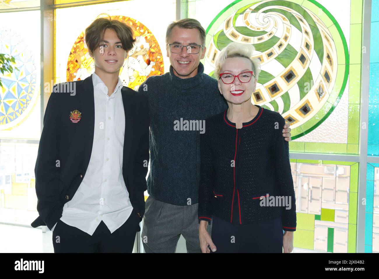 September 5, 2022. - Russia, Moscow. - Stage on Sukharevskaya. A meeting of the Oleg Tabakov ...