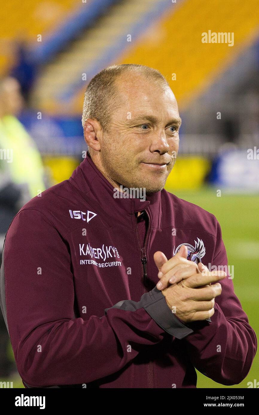 Sea Eagles head coach Geoff Toovey after defeating theWarriors in their ...