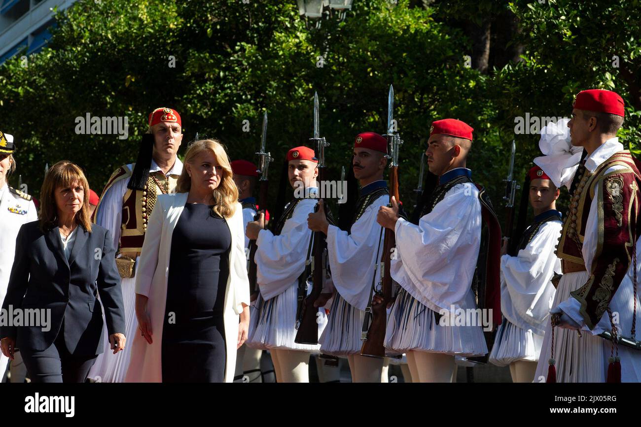 Greek president katerina sakellaropoulou hi-res stock photography and ...