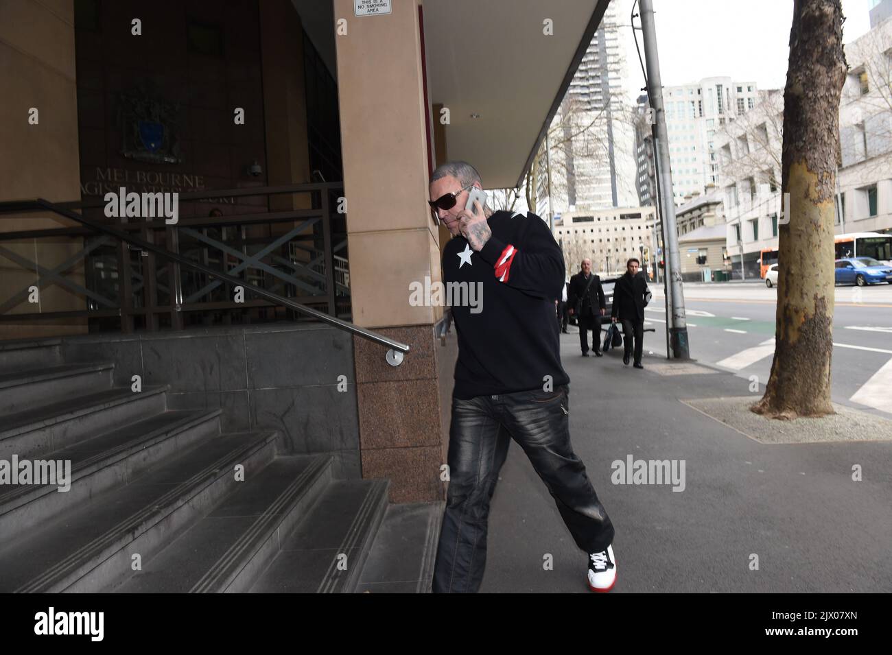 Former Bandidos sergeant-of-arms Toby Mitchell arrives at Melbourne ...