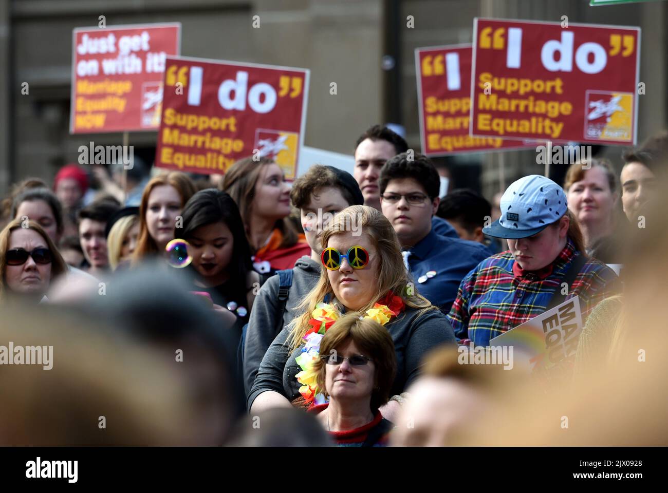 Hundreds of people take part in a marriage equality protest in ...