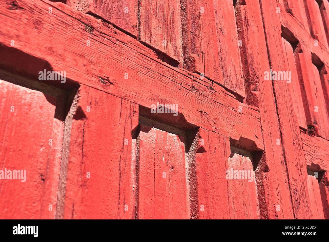 detail of a very deteriorated red wooden door Stock Photo - Alamy