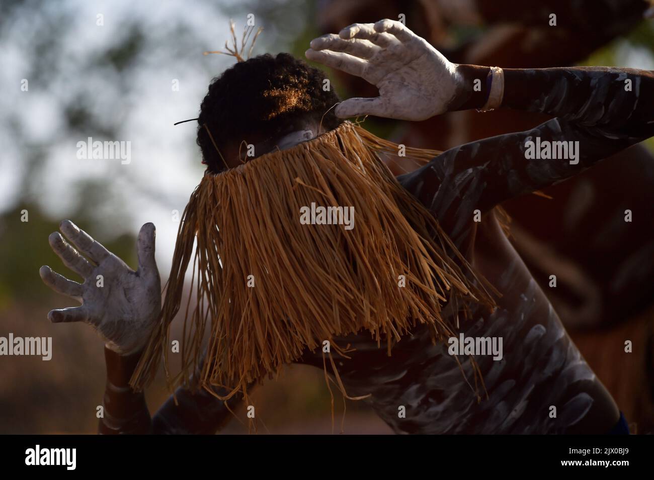 The Injinoo Dance Group rehearse before performing during a welcome to ...