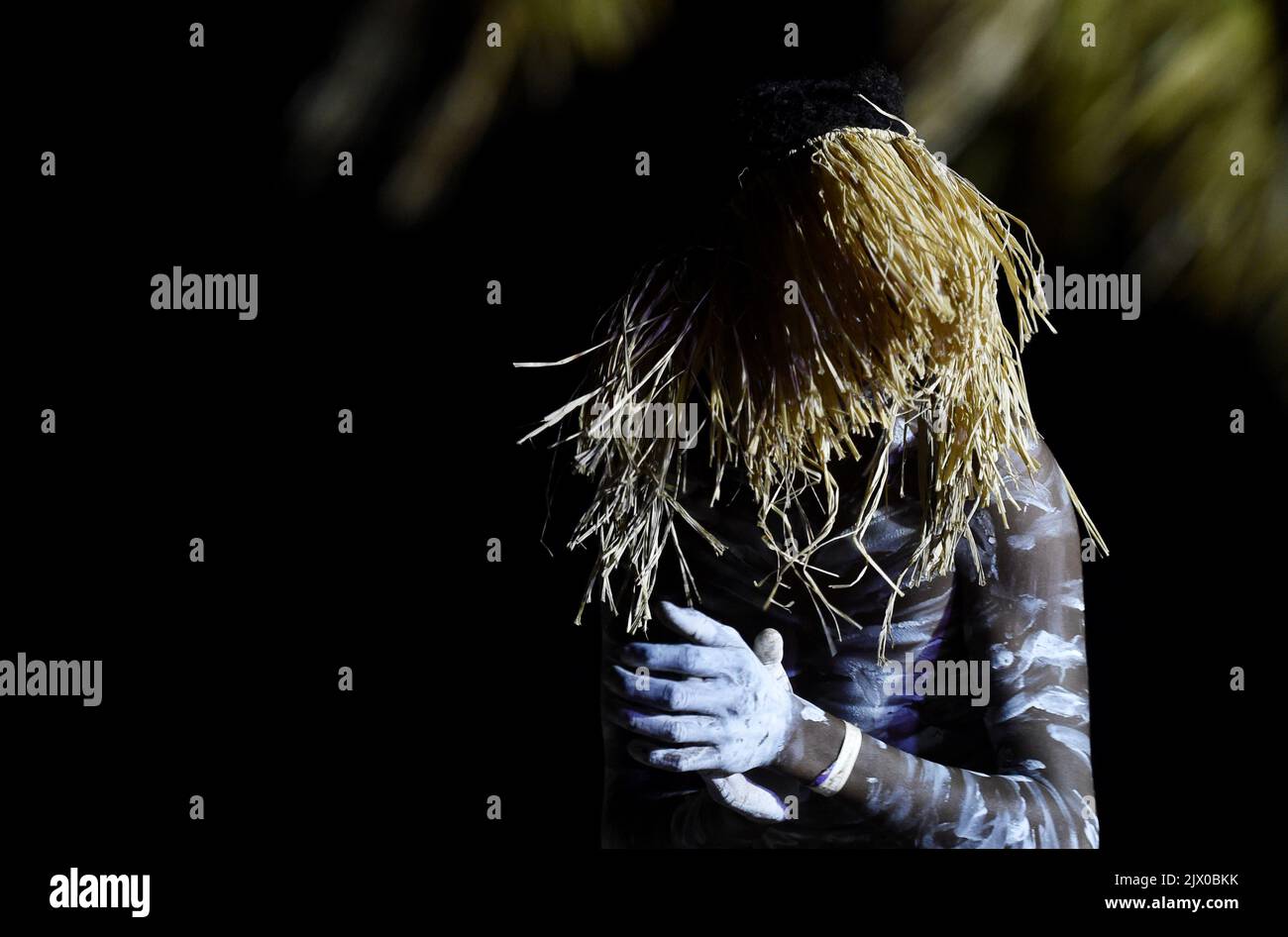 The Injinoo Dance Group perform during a welcome to country ceremony ...